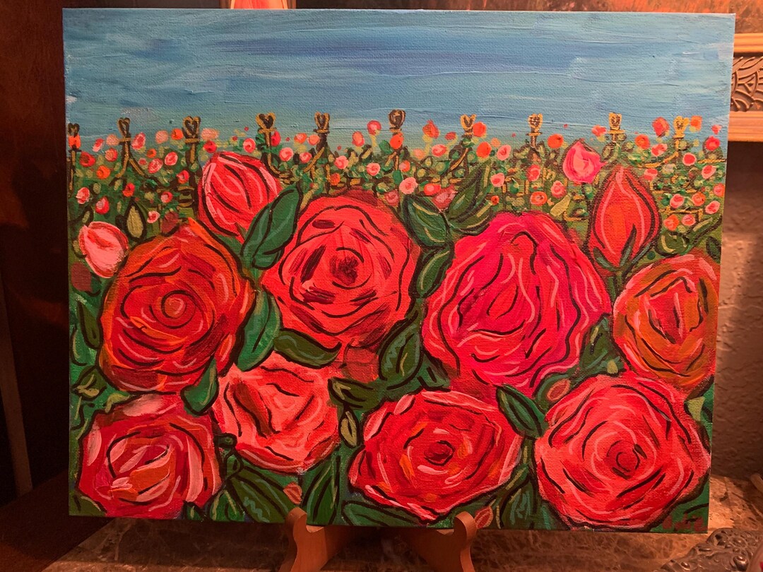 Rose Bramble Painting - Etsy