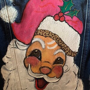 Hand Painted Denim Santa Vest - Etsy