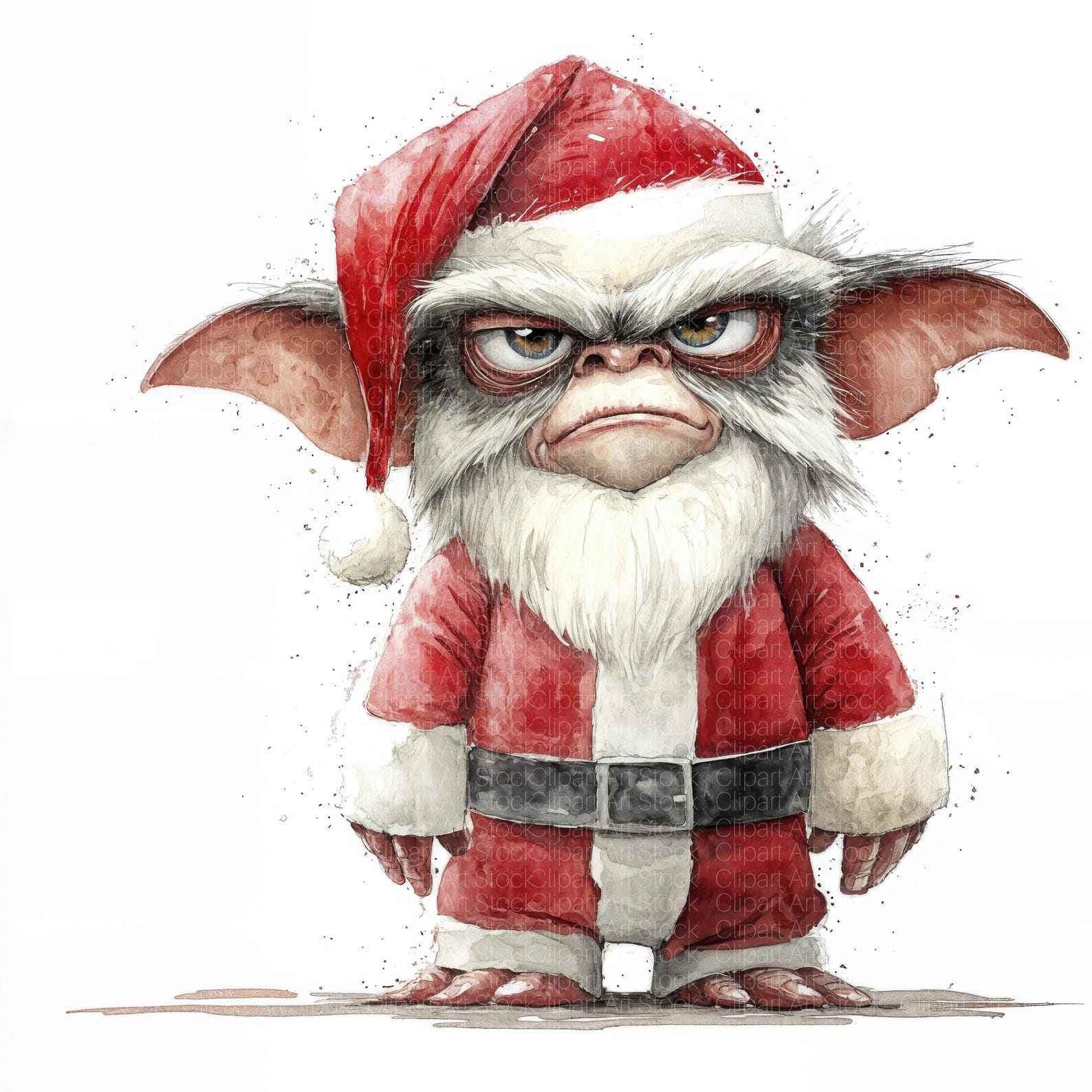 15 Grumpy Santa Goblin Clipart JPG | Funny Christmas Characters, Cute ...