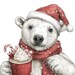9 Christmas Polar Bear Clipart Set JPG | Winter Bear With Hot Cocoa ...