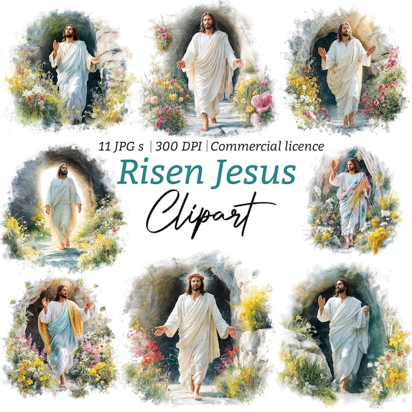 Jesus Risen Clipart - Etsy