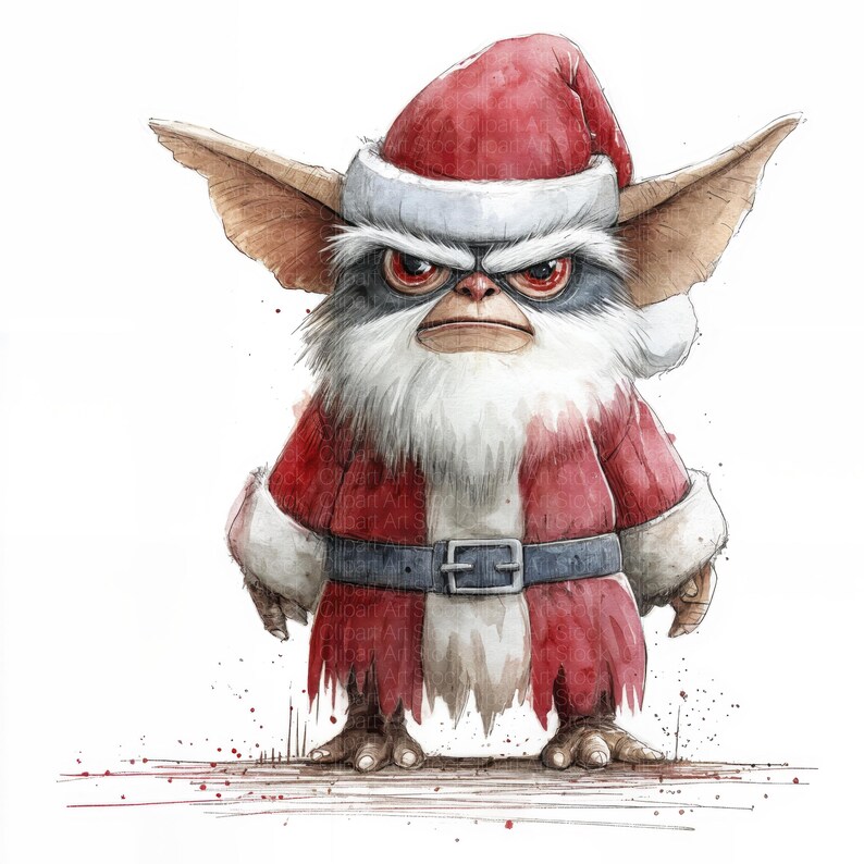 15 Grumpy Santa Goblin Clipart JPG | Funny Christmas Characters, Cute ...