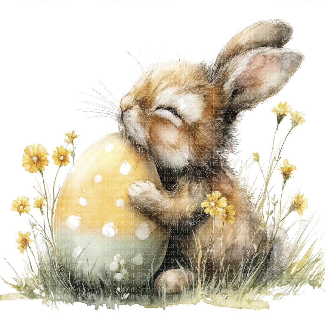 13 Easter Bunny & Egg Clipart | Spring Flower, Easter Printable ...