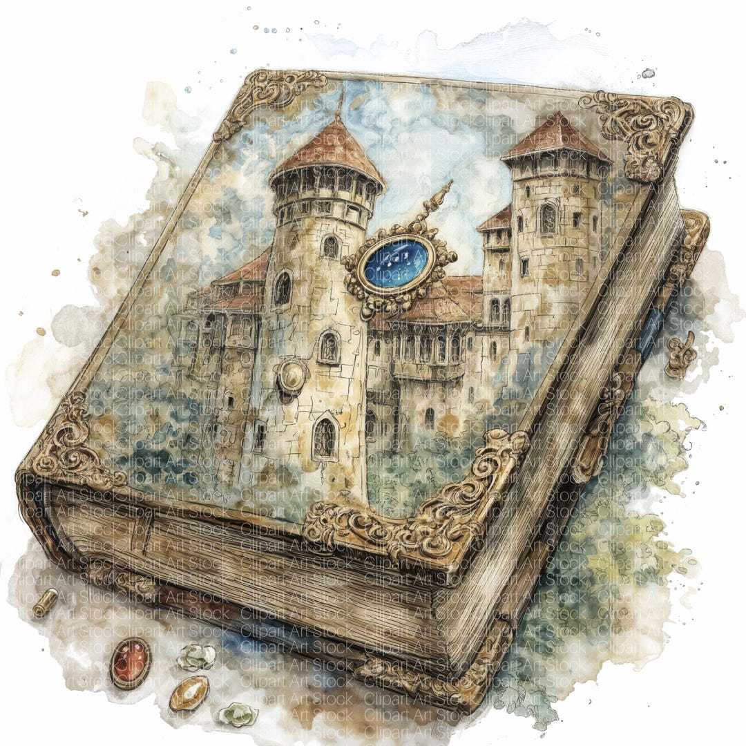 16 Magic Book Clipart | Enchanted Spellbook | Printable Illustration ...