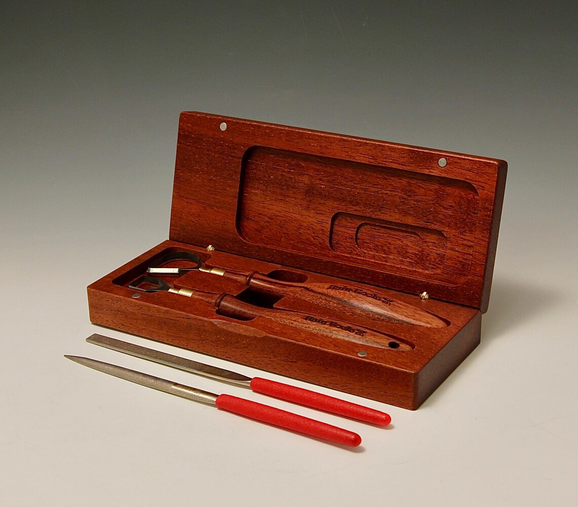 Pear & Square Shaped Carbide Loop Tools With 2 Diamond Files and a ...