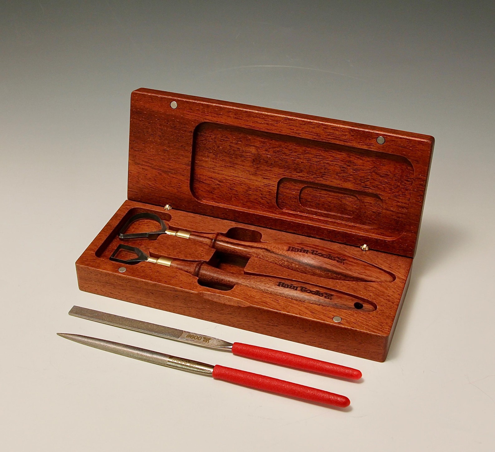 Pear & Square Shaped Carbide Loop Tools With 2 Diamond Files and a ...