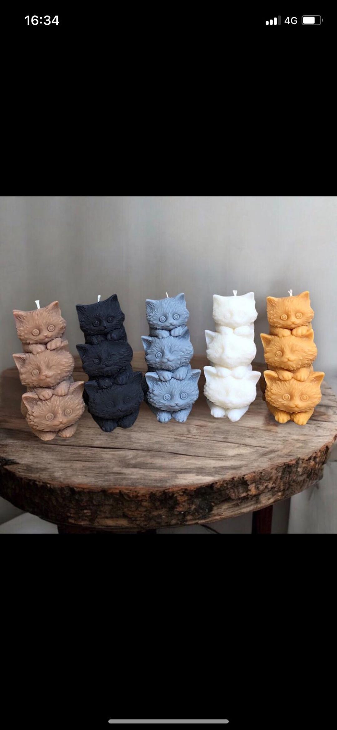 Kitten Candle Set of 5, Natural Soy Wax Animal Candles - Animal Lover ...