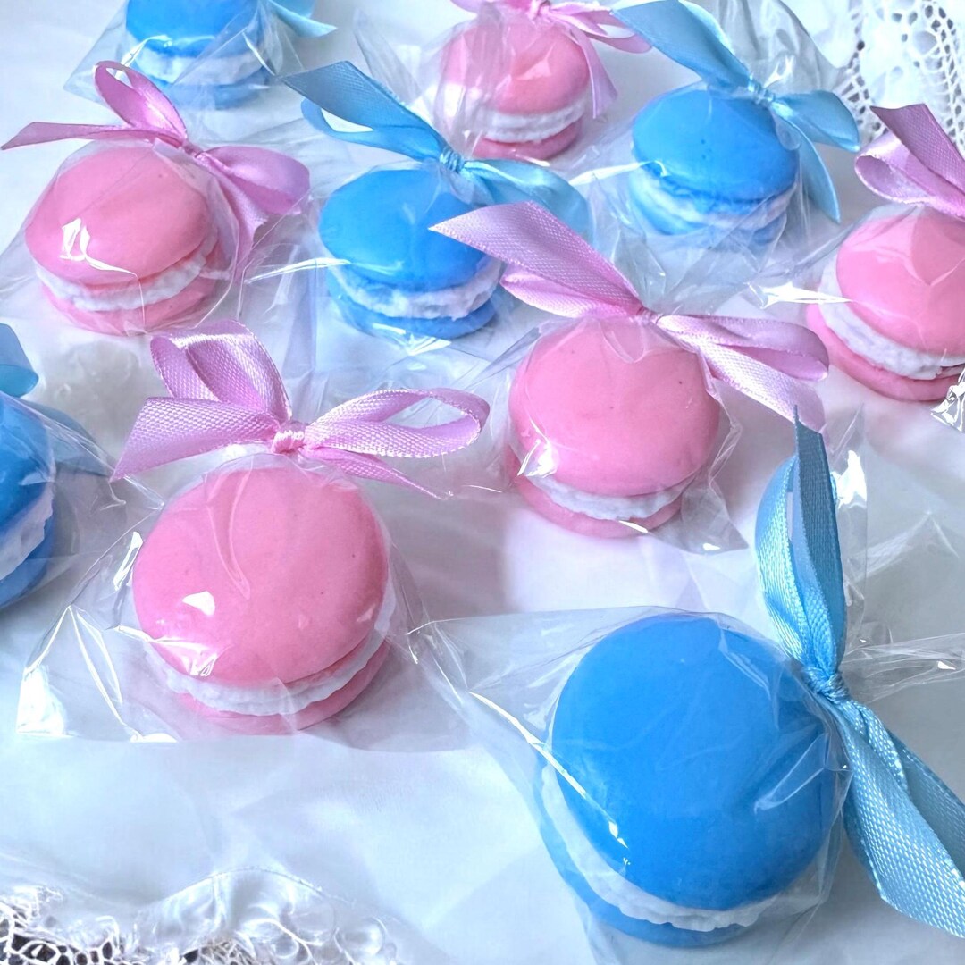 Gender Reveal Macaron Soaps in Bulk Baby Shower Favors Small Guests ...