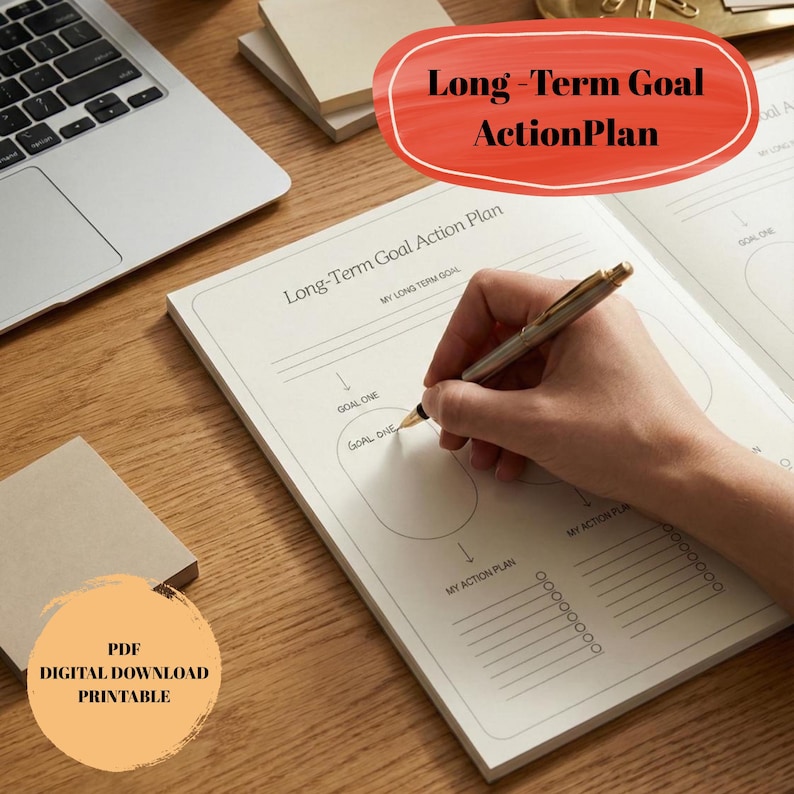 Long Term Goal Action Plan Printable | Goal Setting Worksheet PDF ...