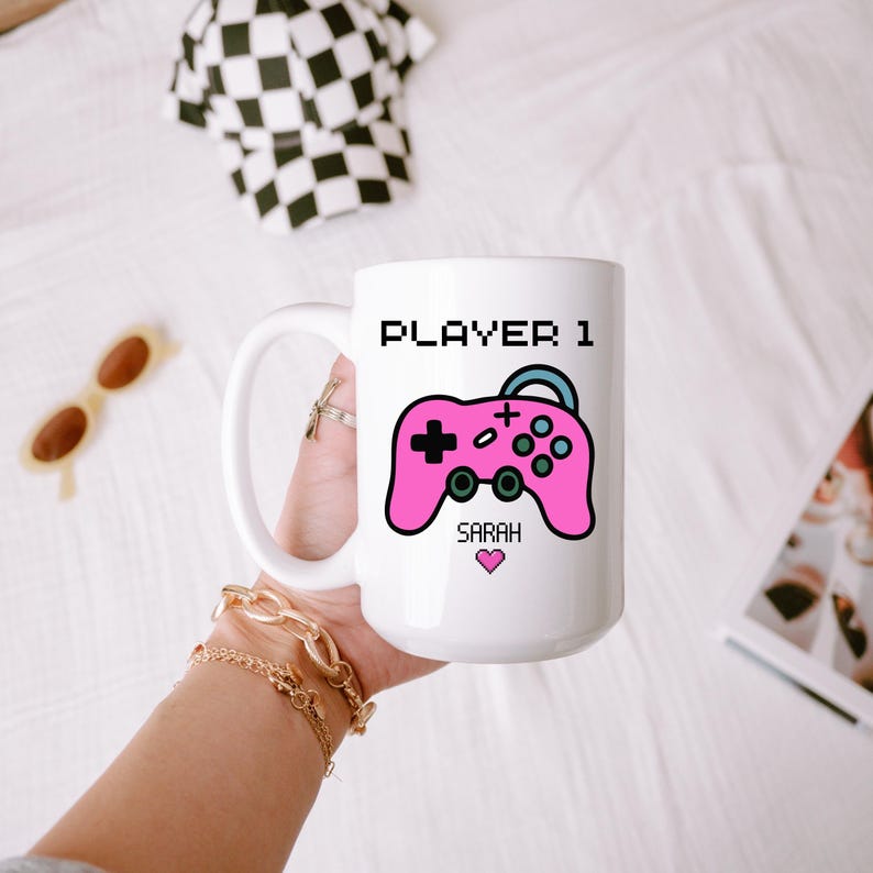 Custom Gamer Coffee Mug, Cute Gaming Couple Gift, Gamer Couple Mug ...