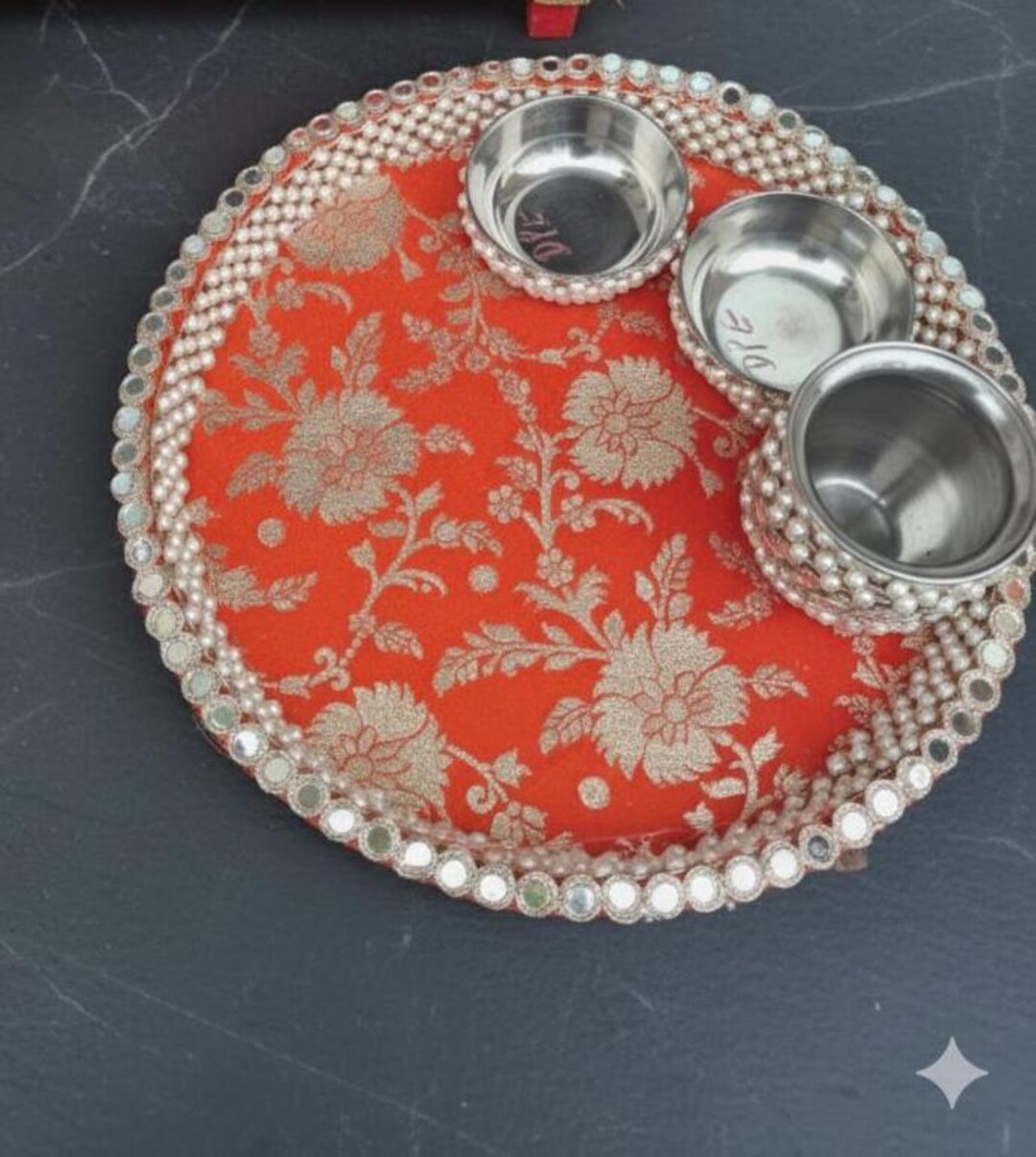 Decorative Pooja Plate, Housewarming Pooja Thali Set, Indian ...