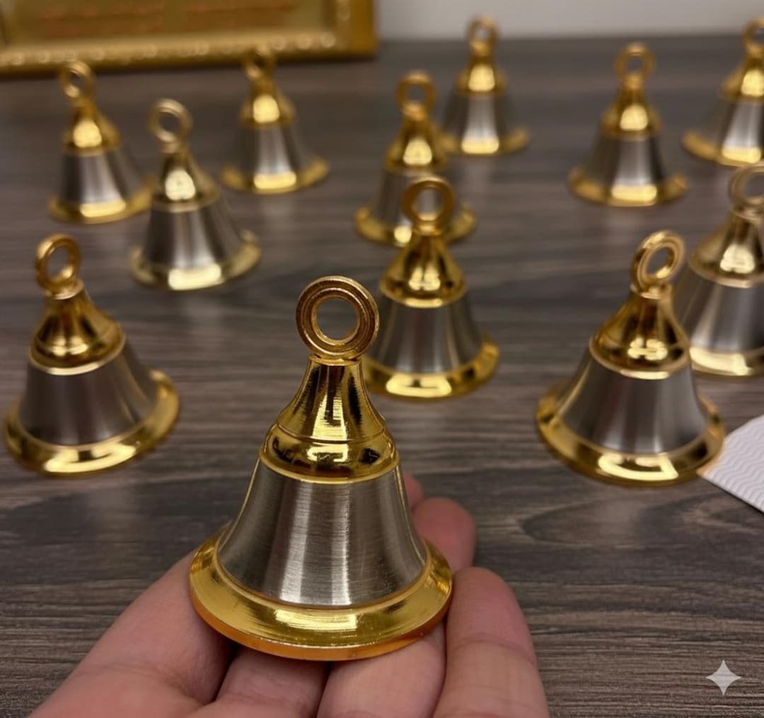50x Personalized Golden Bell Favours | Wedding Return Gifts With Custom ...