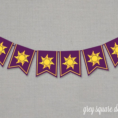 Immediate Download Tangled Rapunzel Sun Banner - Etsy