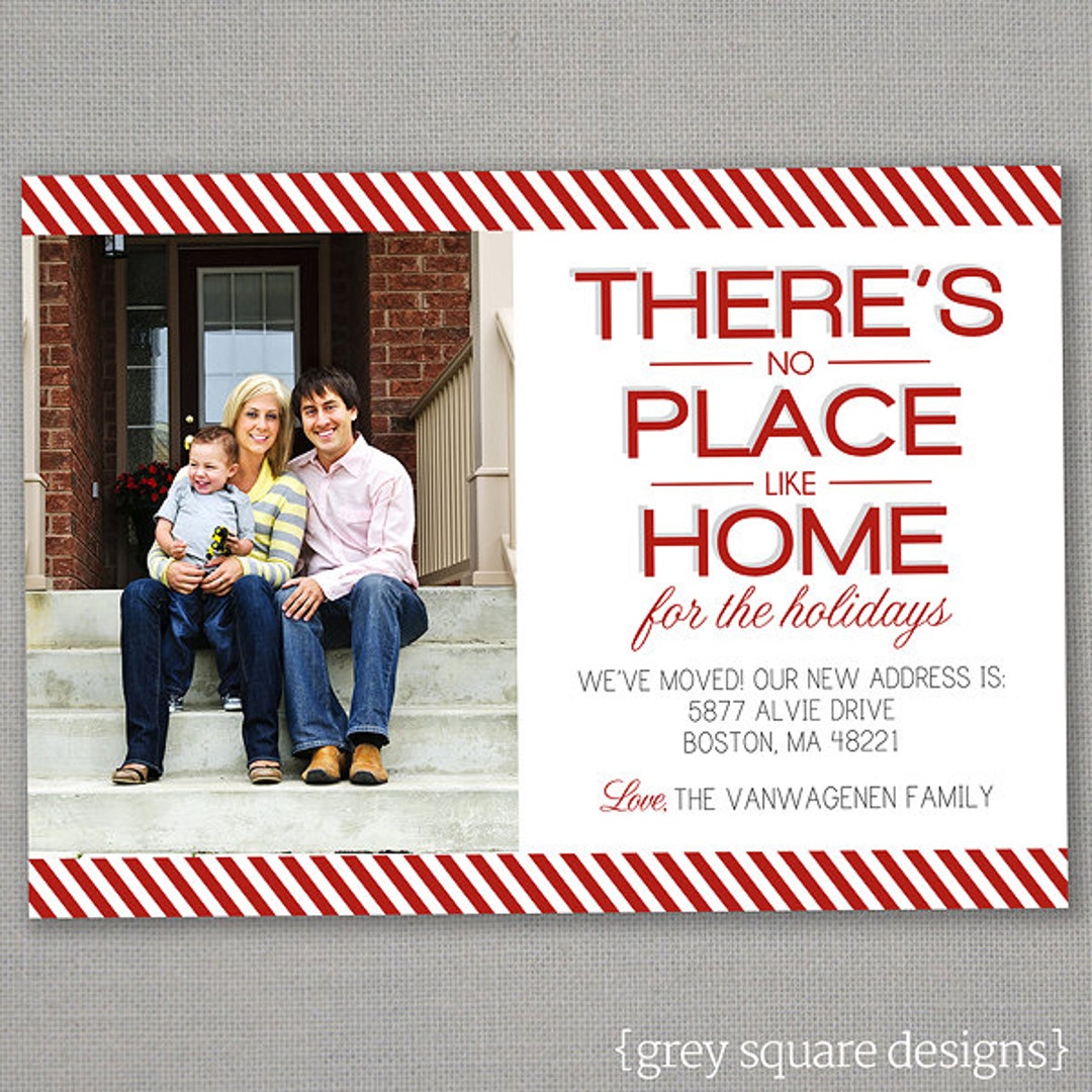 Christmas Card No Place Like Home Moving - Etsy
