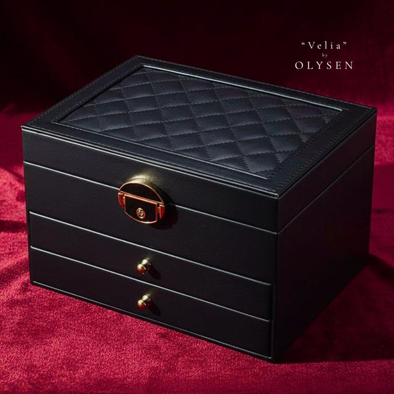 Black leather gold rectangle watch - Etsy.de