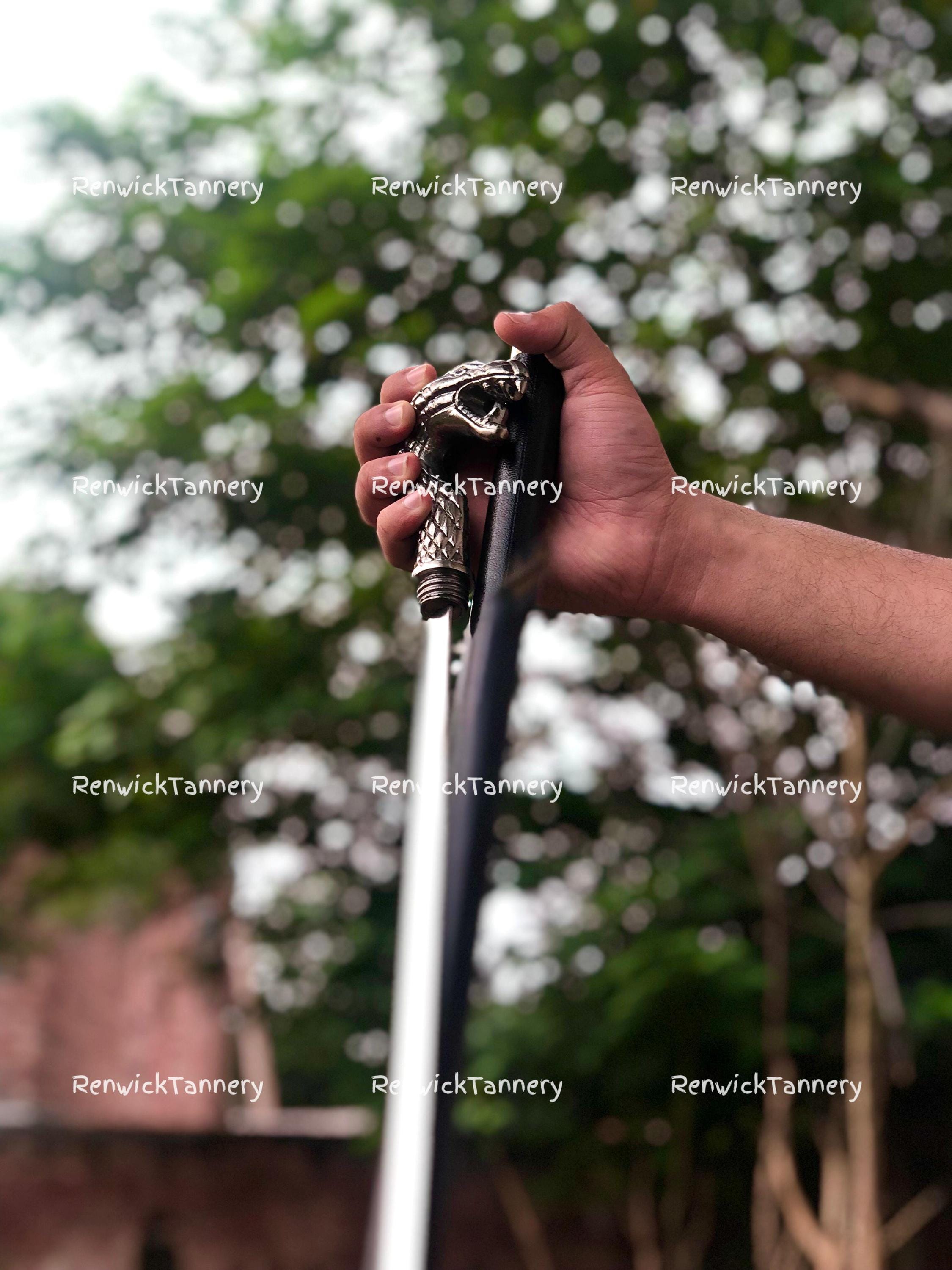 Dragon Head Walking Stick Red Eye Dragons Cane Vintage Wooden Staff ...