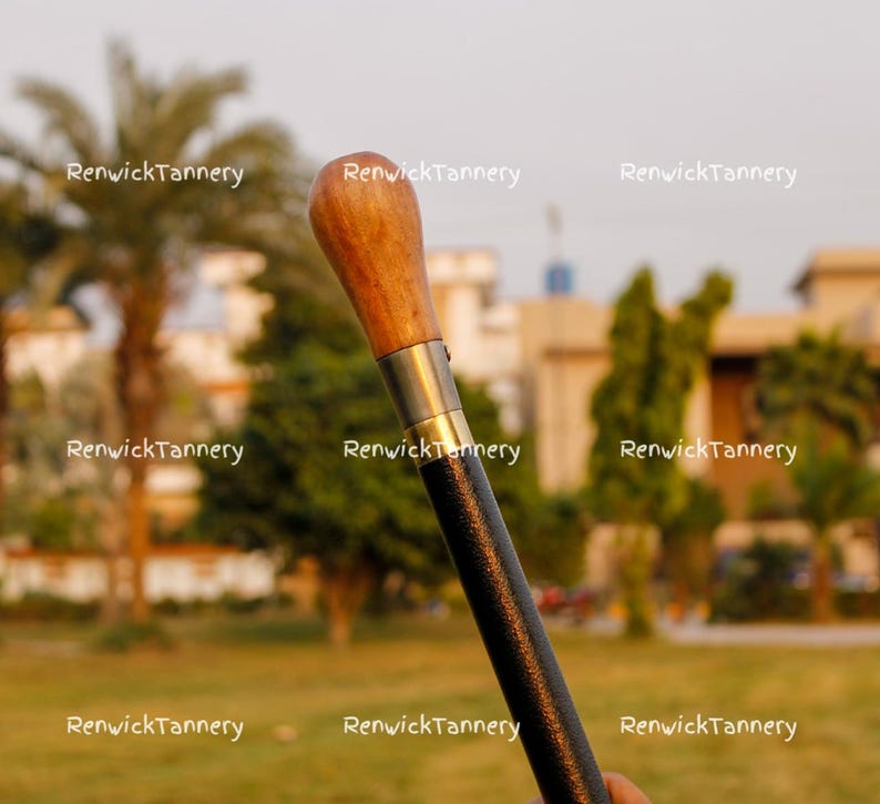 Knob Walking Stick Wooden Cane Classy Engraved Vikings Style Hiking ...