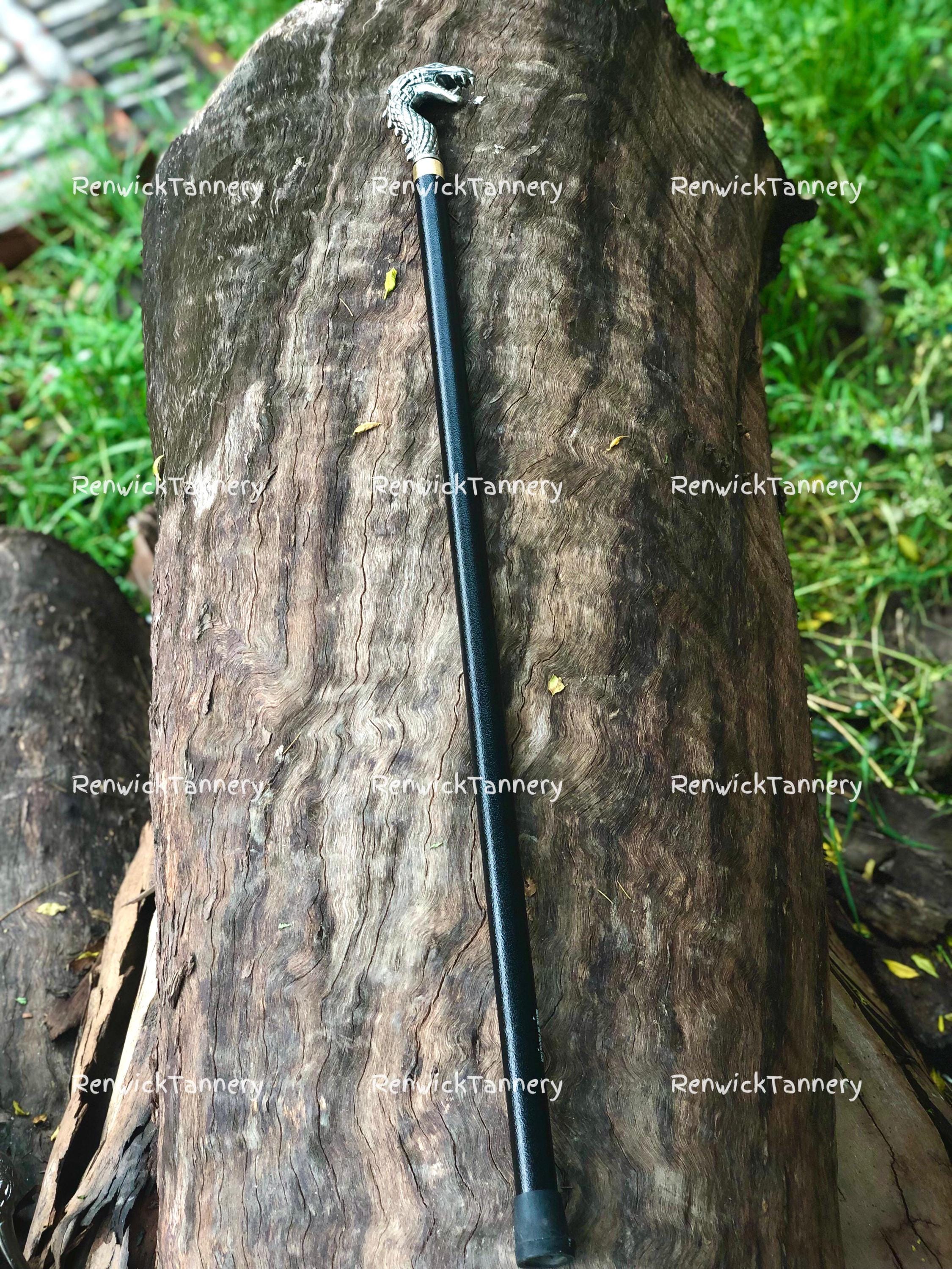 Dragon Head Walking Stick Red Eye Dragons Cane Vintage Wooden Staff ...