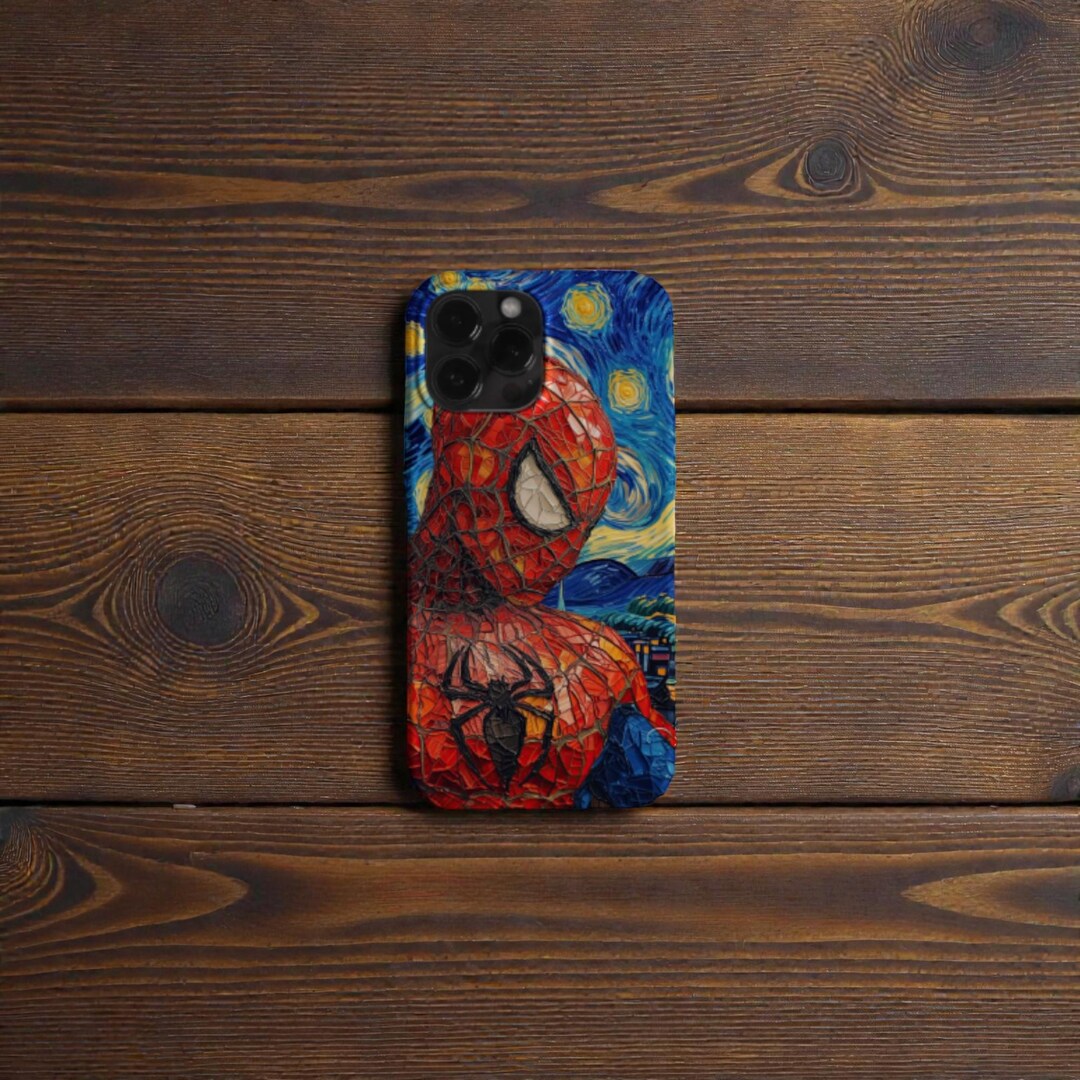 Spider-man Van Gogh Case, Starry Night Spiderman, Marvel Fan Gift ...