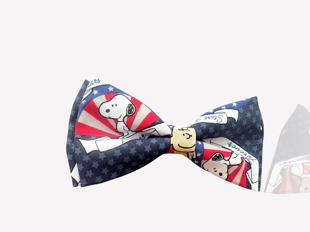 Snoopy Bow Tie: Patriotic Stars & Stripes, Baby Toddler Pre-tied Bowtie ...