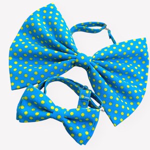 Roger Rabbit Bow Tie: Yellow Polka Dot Blue Pre-tied Bowtie - Etsy