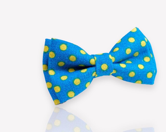 Roger Rabbit Bow Tie, Yellow Polka Dot Blue Bowtie Pre-tied for All ...