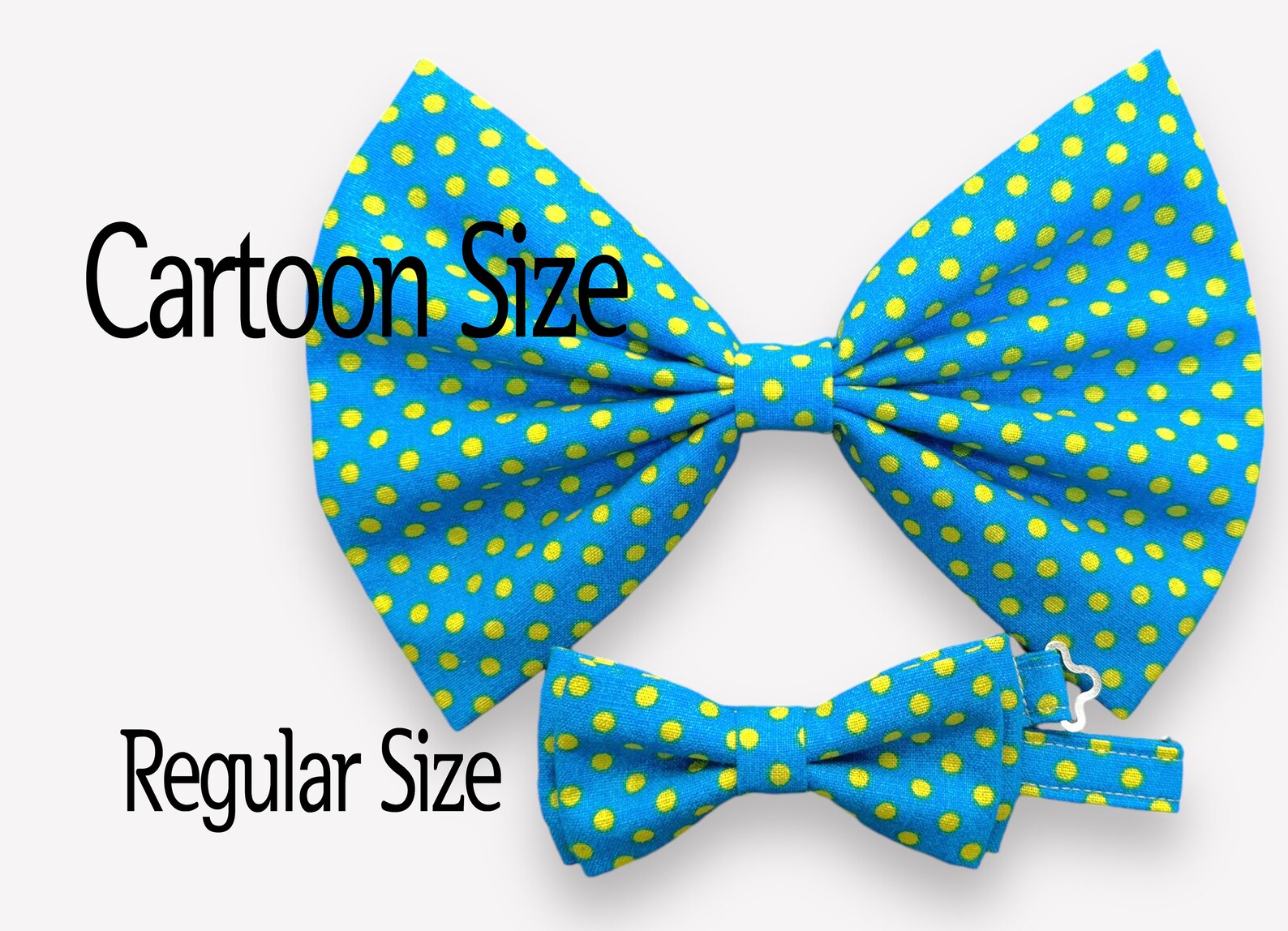 Roger Rabbit Bow Tie: Yellow Polka Dot Blue Pre-tied Bowtie - Etsy