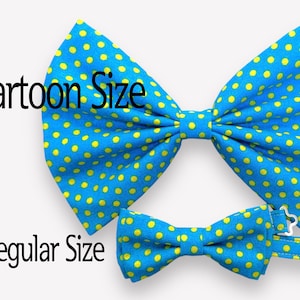 Roger Rabbit Bow Tie: Yellow Polka Dot Blue Pre-tied Bowtie - Etsy