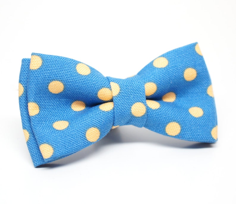 Roger Rabbit bow tie Yellow polka dot blue bowtie pre-tied | Etsy