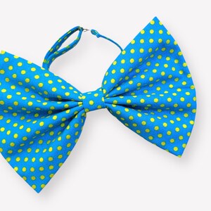 Roger Rabbit Bow Tie: Yellow Polka Dot Blue Pre-tied Bowtie - Etsy