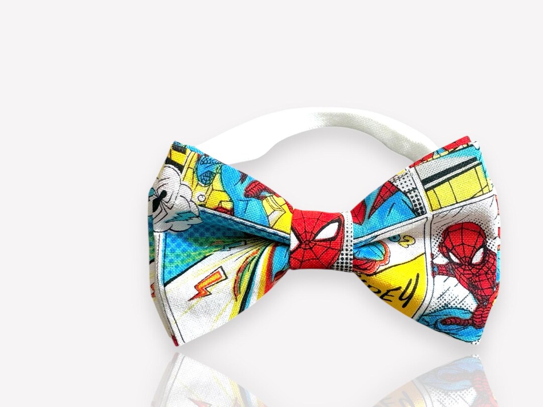 SPIDERMAN - Comic Book, Superhero Bow Tie - Pre-tied Bowtie for All ...