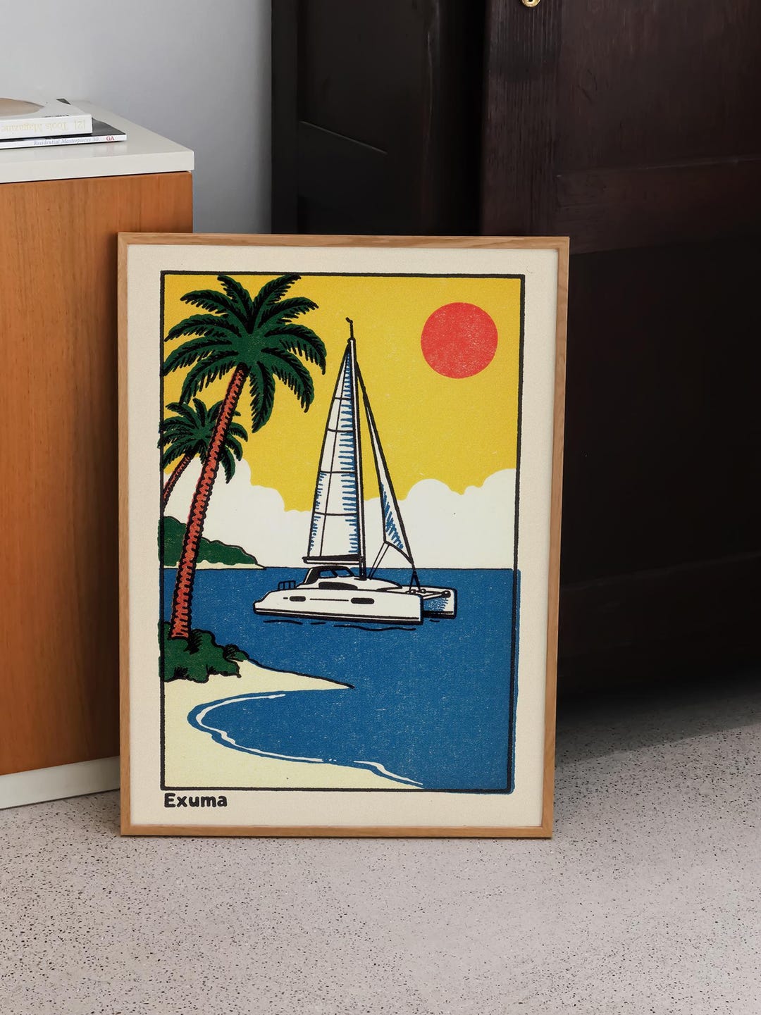 Exumas Bahamas Sailing Catamaran Vintage Poster Print - Etsy