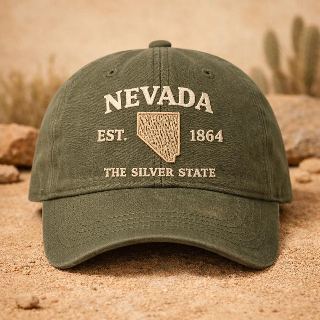 Custom Nevada Embroidered Hat, Vintage State Pride Baseball Cap, Nevada ...