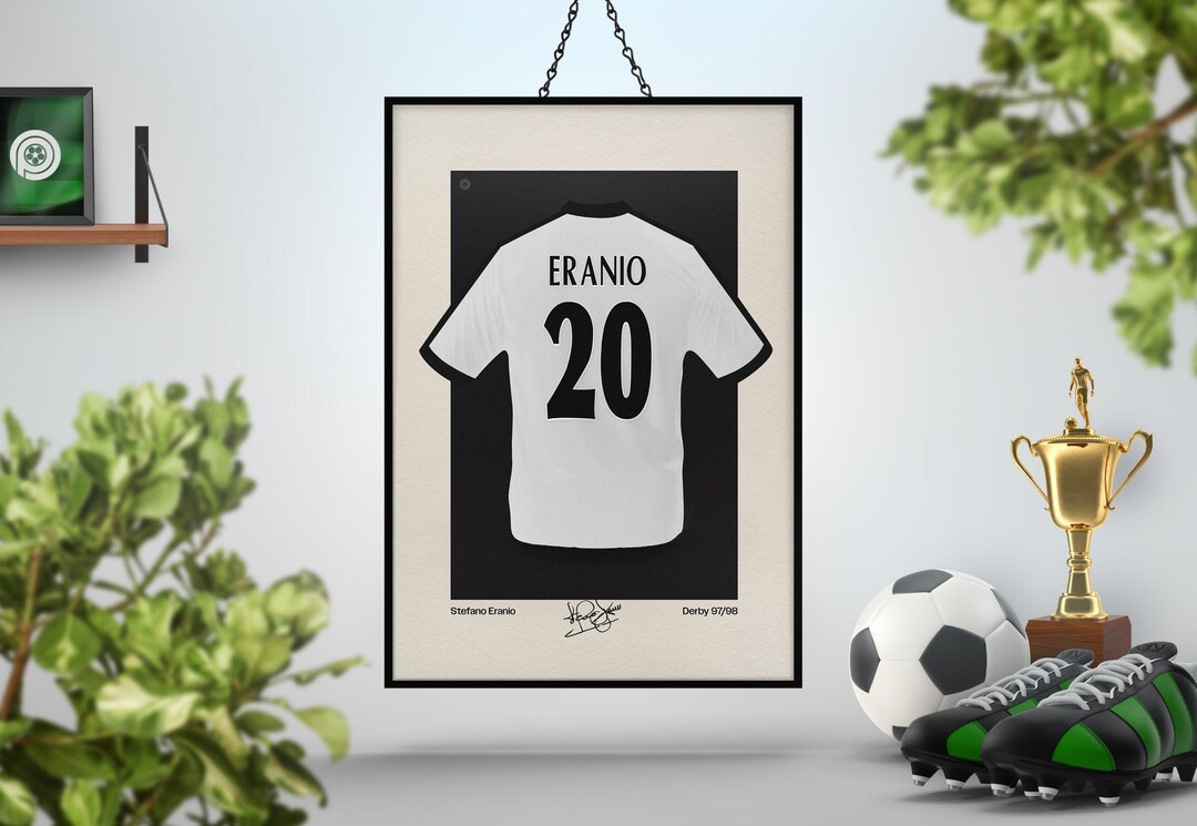 Eranio Derby Shirt | Original Football Wall Art | Stefano Eranio Legend ...