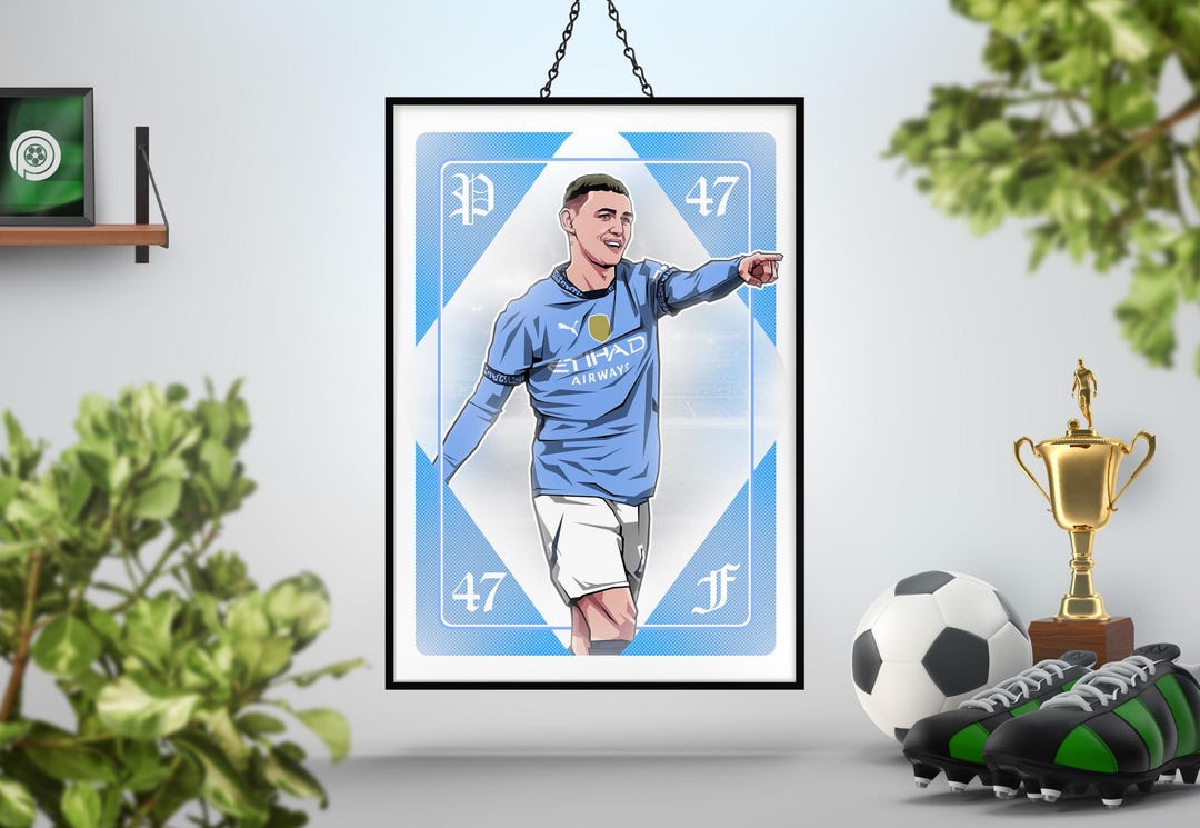Phil Foden Poster Print | Manchester City Football Wall Art | Original ...