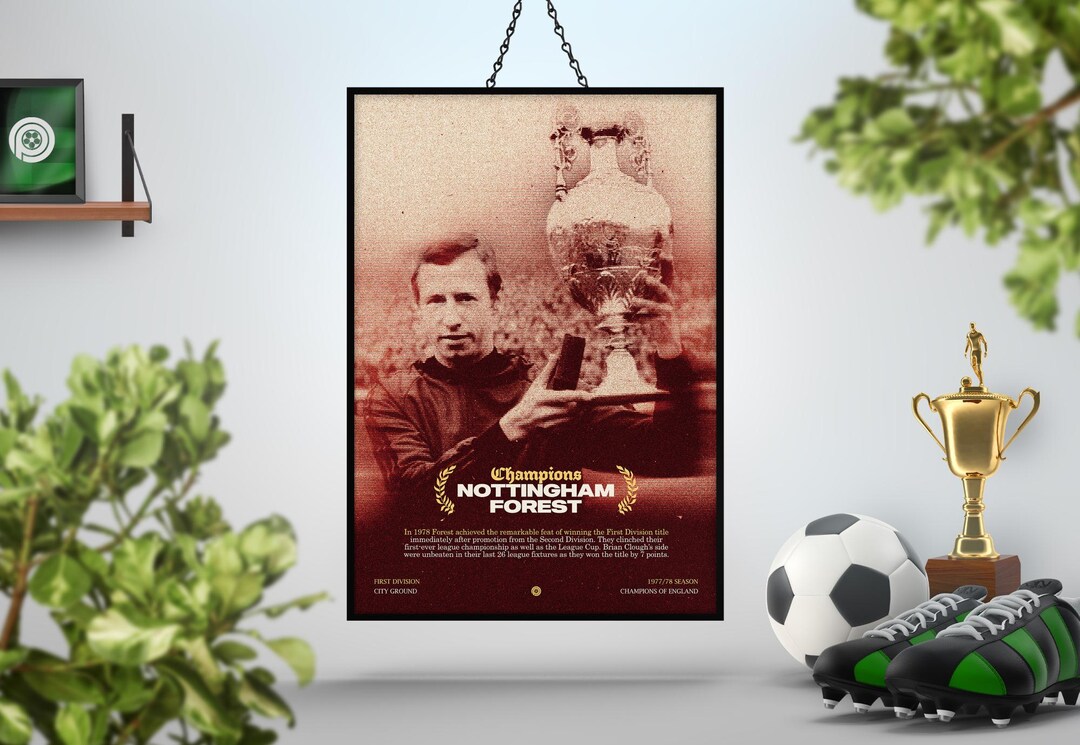 Nottingham Forest 1977/78 Poster Print | First Division Champions ...