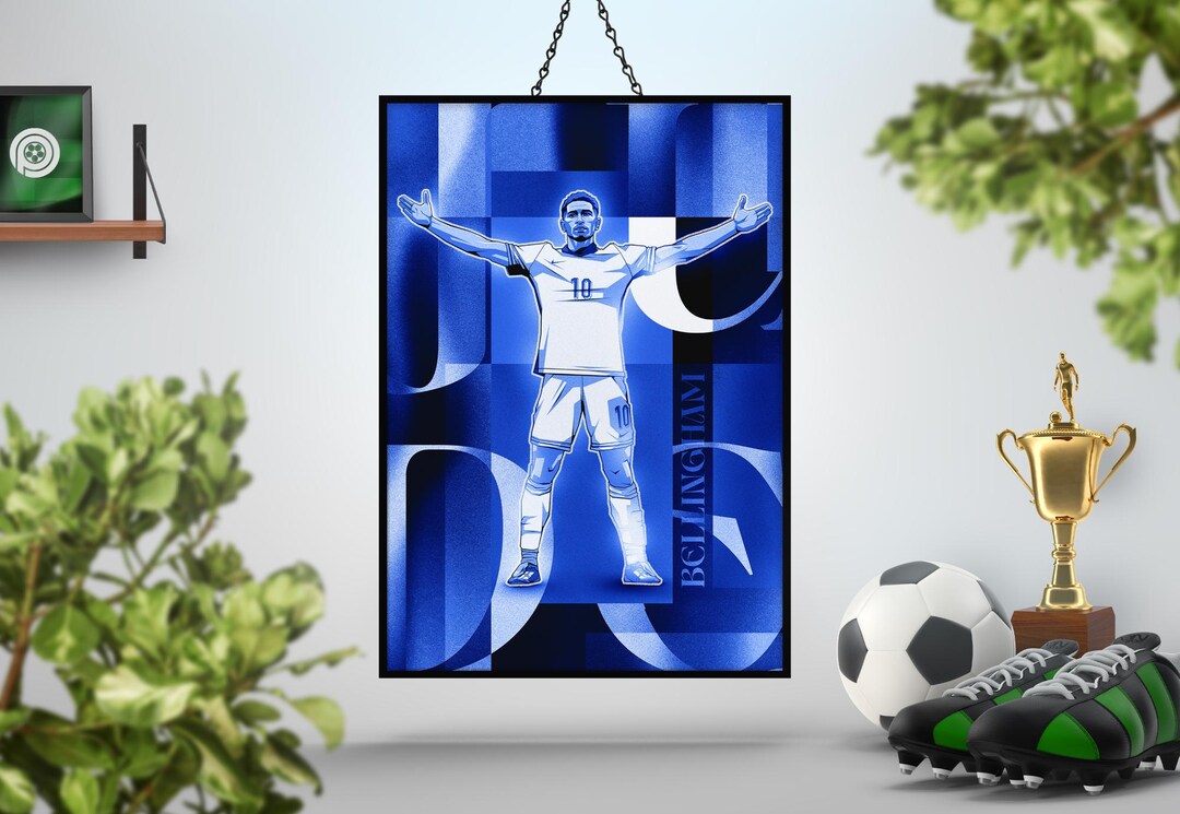 Jude Bellingham Poster Print | England + Real Madrid Football Wall Art ...