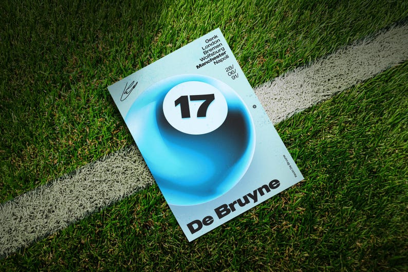 Kevin De Bruyne 8 Ball | Original Football Wall Art | Manchester City ...