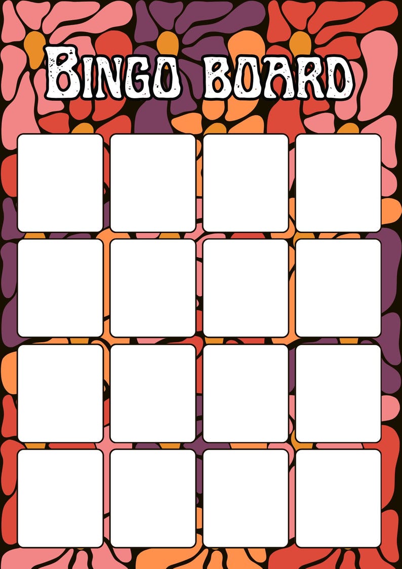 BINGO BOARD 2026 – Red Version | Printable & Digital PDF - Etsy UK
