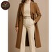 Women’s Camel Long Coat | Elegant Wool Blend Overcoat | Double-breasted ...