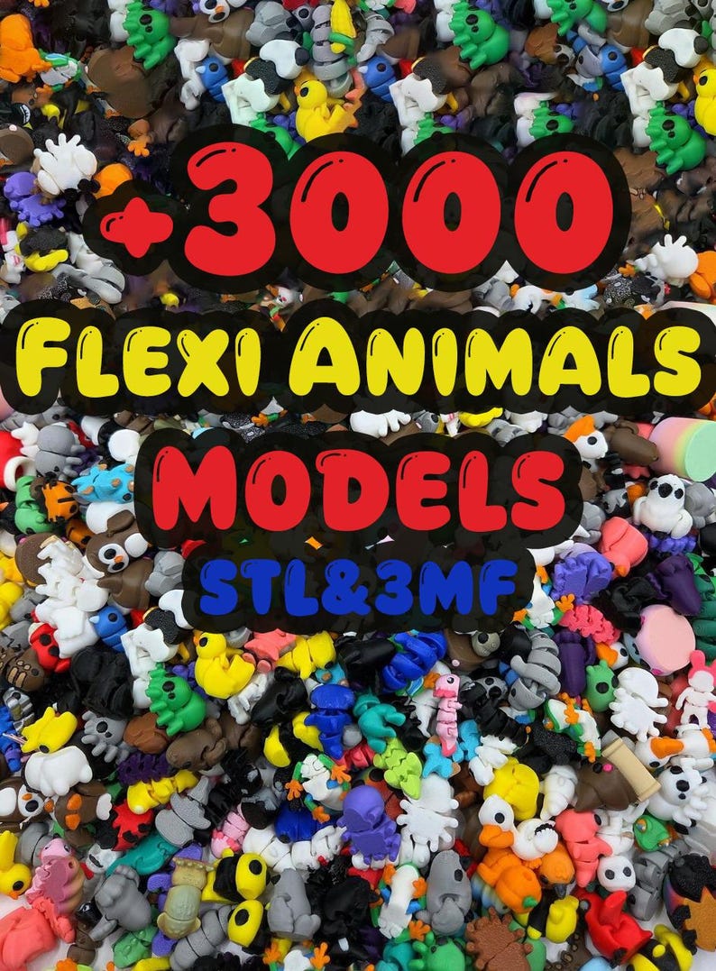 3000+ Flexi Animals 3D Print Files | STL & 3MF Bundle | Articulated ...
