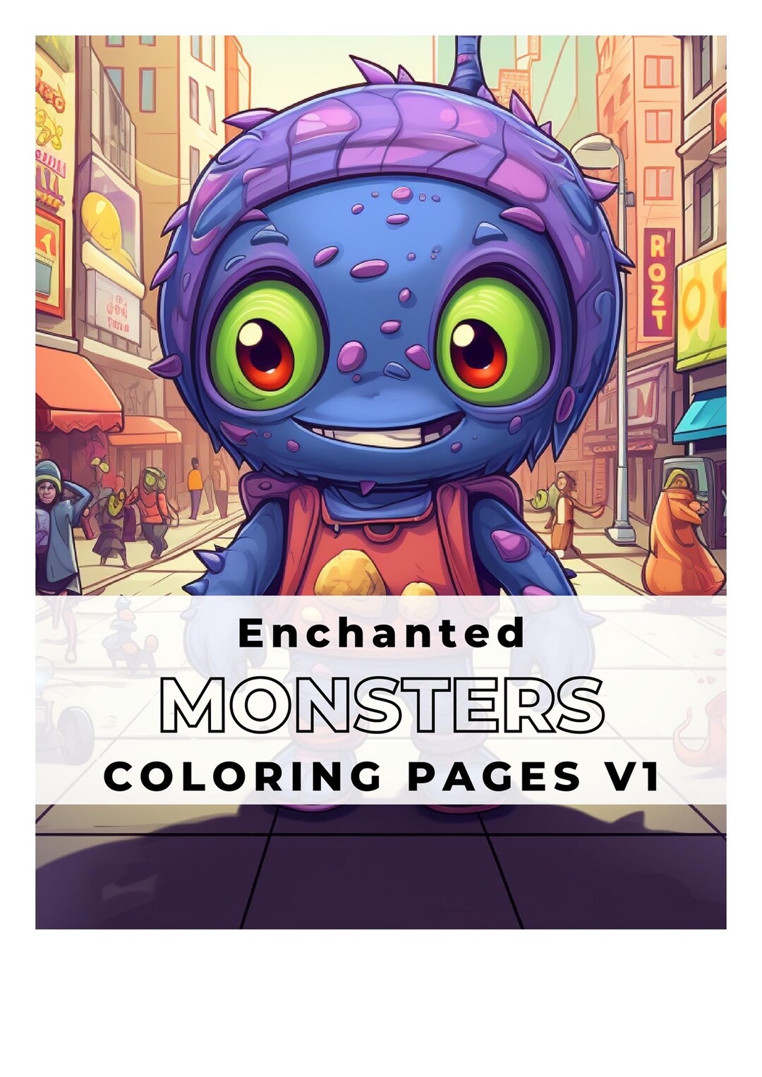 Enchanted Monster Creatures Coloring Book Instant Download | Keep Your ...