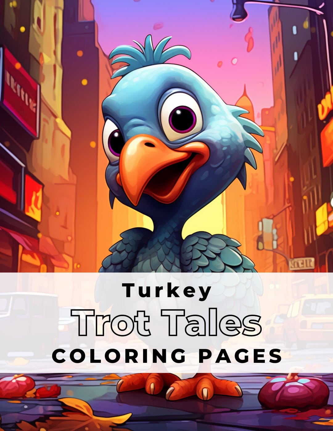 Turkey Trot Tales Coloring Book Instant Download Will Keep Your Little ...