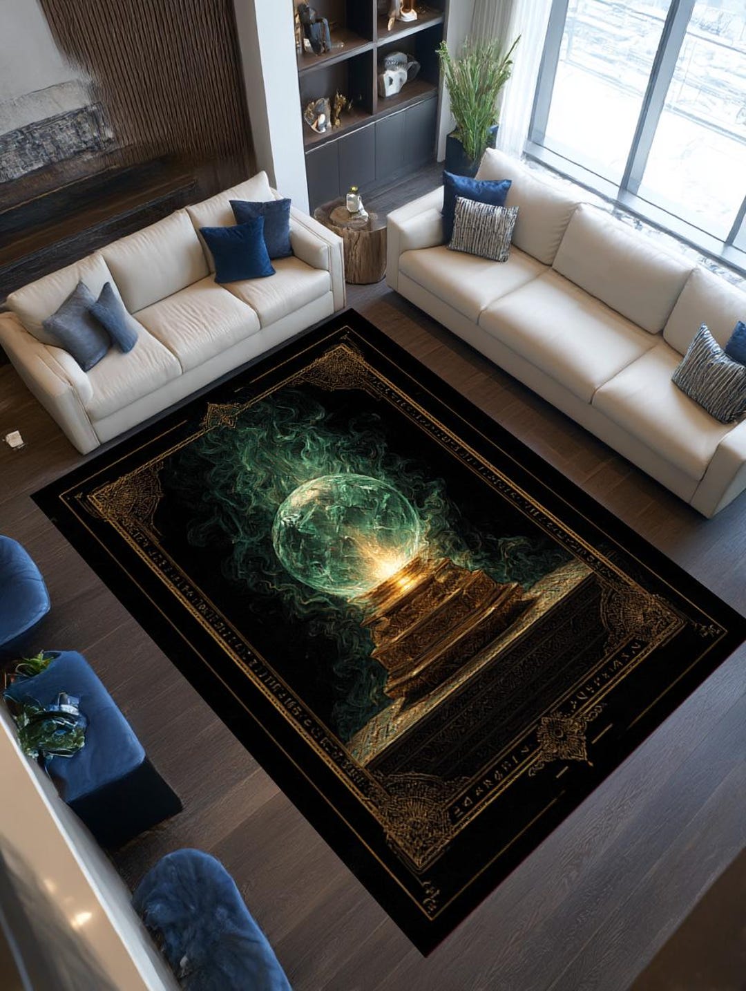Dark Academia Gothic Rug, Witchy Fantasy Area Rug, Statement Decor - Etsy