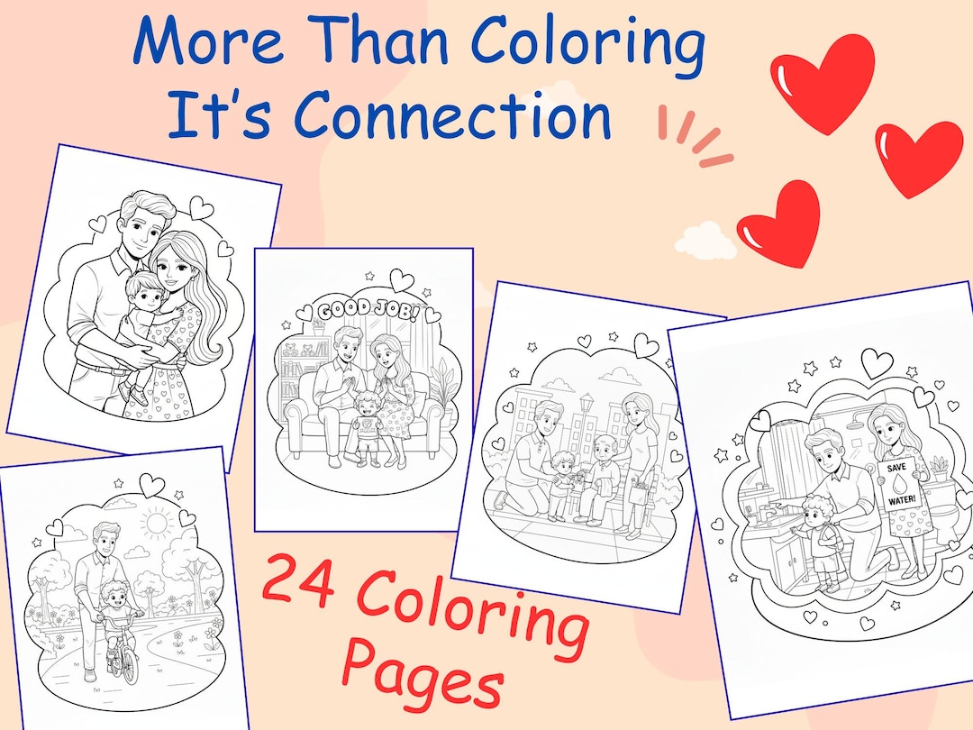 Parent and Child Bonding Printable Coloring Pages I Family Bonding ...