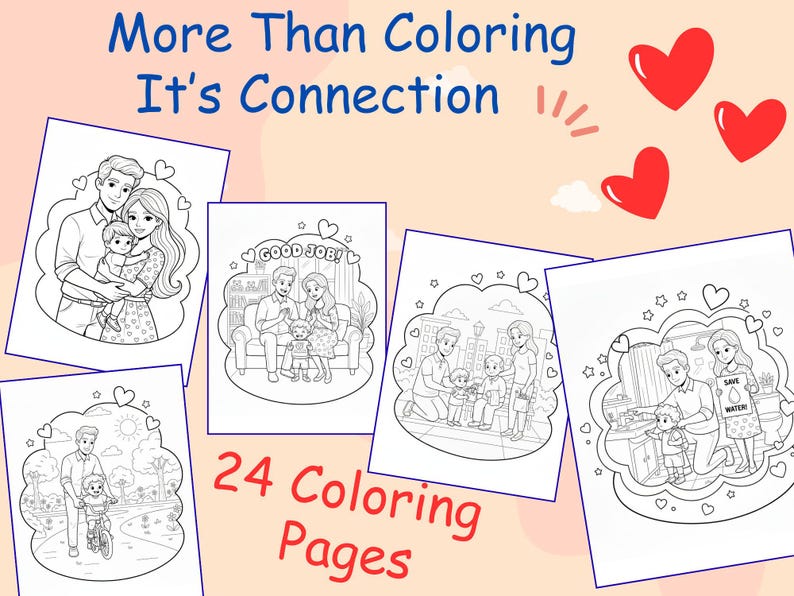 Parent and Child Bonding Printable Coloring Pages I Family Bonding ...
