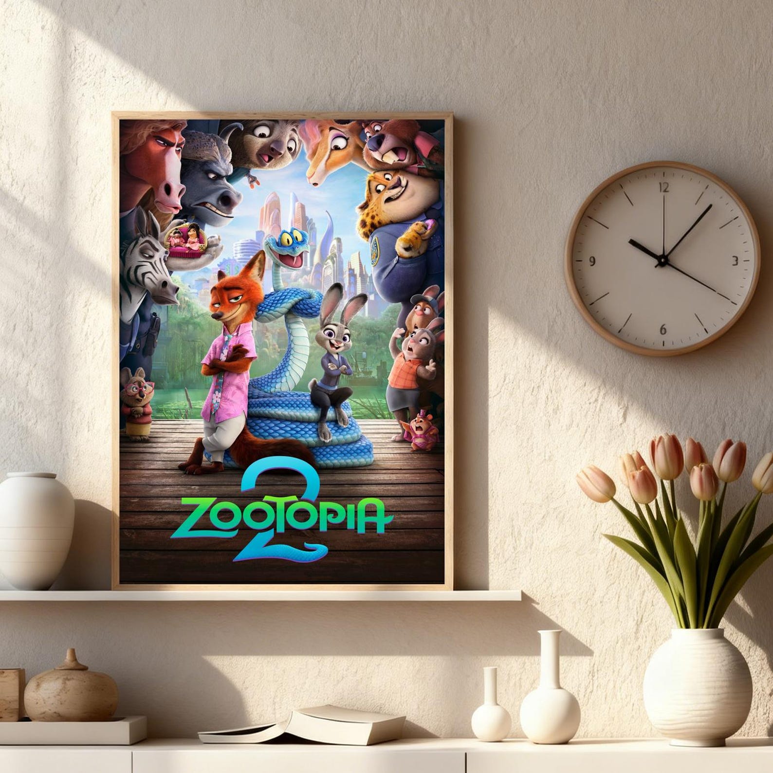 Zootopia 2 Movie Poster - Rolled Canvas Wall Art | Home & Office Decor ...