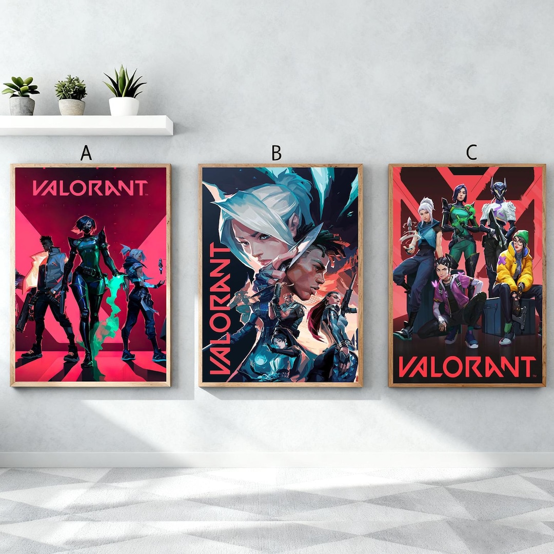 Valorant Game Poster | Frameless Canvas Wall Art | Home Office Decor ...