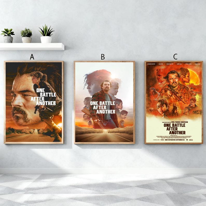 One Battle After Another Movie Poster Canvas Wall Art Prints - Brighten ...