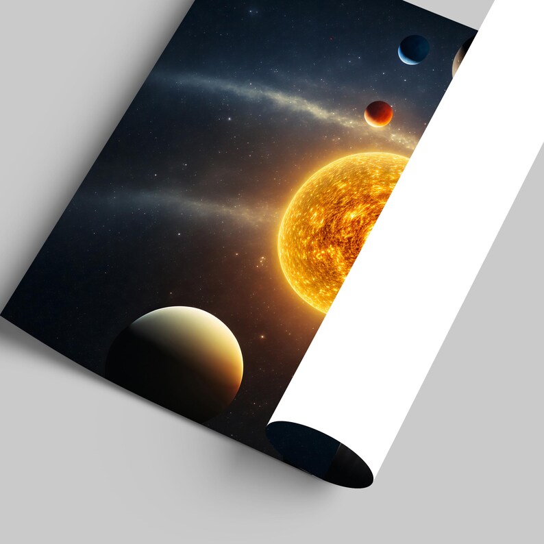 Solar System Canvas, Space Planets Poster, Universe Wall Decor - Etsy